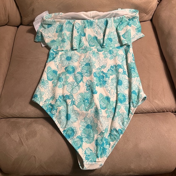 Shade & Shore | Swim | Brand New Shade And Shore Floral Print Ruffle ...